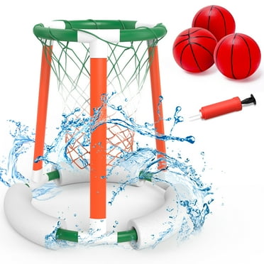 SwimWays Poolside Basketball Hoop Swimming Pool Water Game Set for ...
