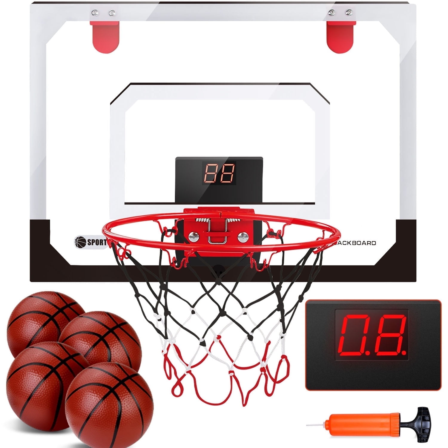 JoyStone Mini Basketball Hoop for Kids & Adults, Indoor, Electronic ...