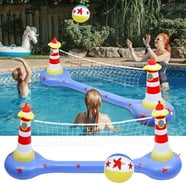 SwimWays Poolside Volleyball Set for Inground Swimming Pools - Walmart.com