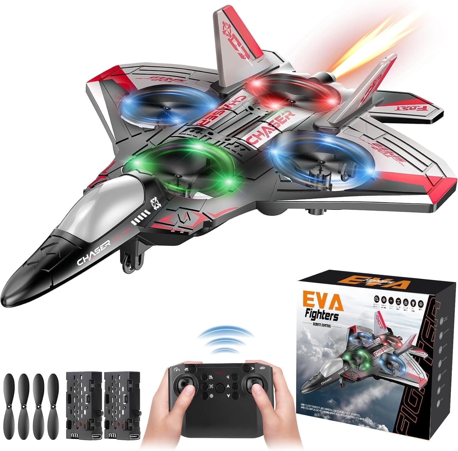 JoyStone Foam Remote Control Airplane, Jet Fighter RC Plane Stunt Drone ...