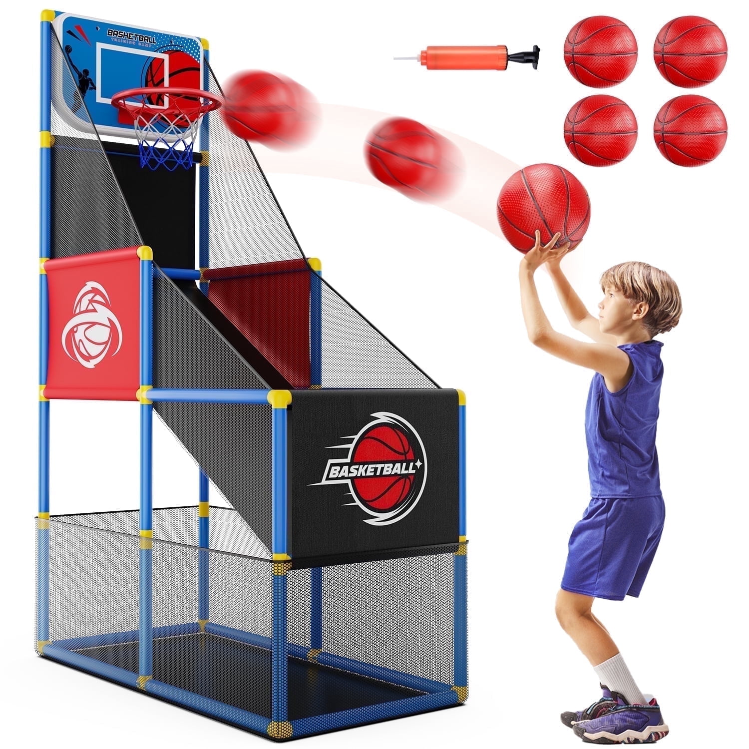 JoyStone Kids Arcade Basketball Game, Indoor/Outdoor Basketball Hoop ...