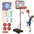 JoyStone Kids Basketball Hoop - Adjustable Height 2.9ft-6.2ft Toddler ...