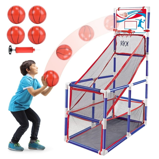 JoyStone Kids & Toddler Small Basketball Hoop Arcade Game Set, Indoor ...