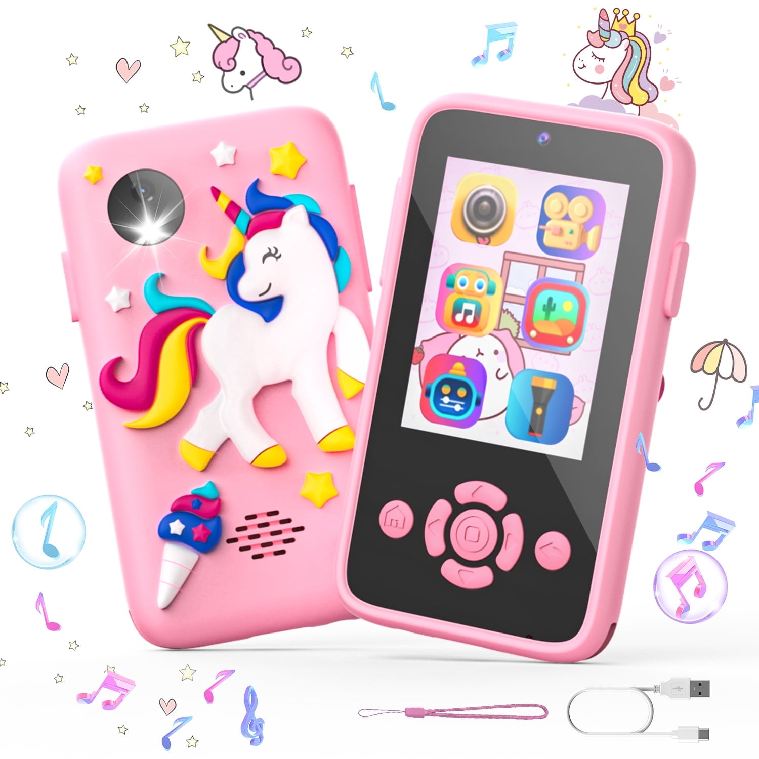 JoyStone Kids Button Smart Phone Toys for Kids, Play Toy Phone with ...