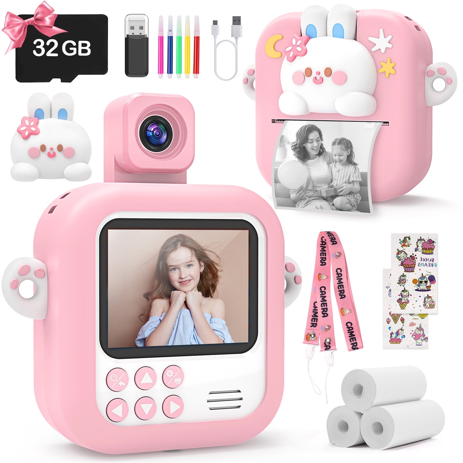 JoyStone Kids Camera Instant Print, Kids Digital Camera with Printing ...