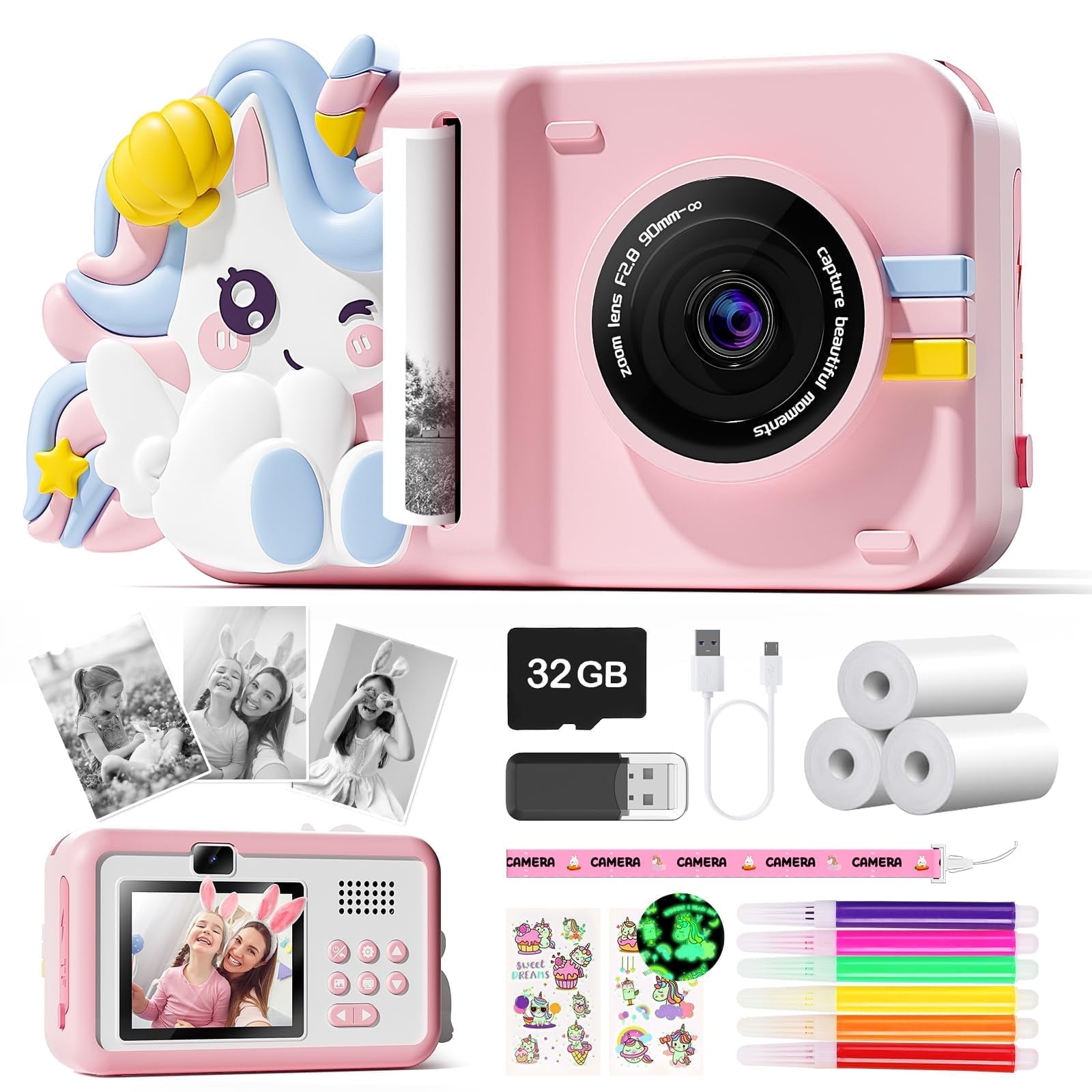 JoyStone Kids Camera Instant Print, Kids Digital Camera with Printing ...