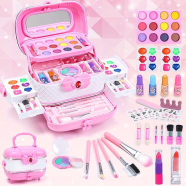 Beefunni Mermaid Kids Makeup Kit for Girls, 21-Piece, Ages 3-6 ...