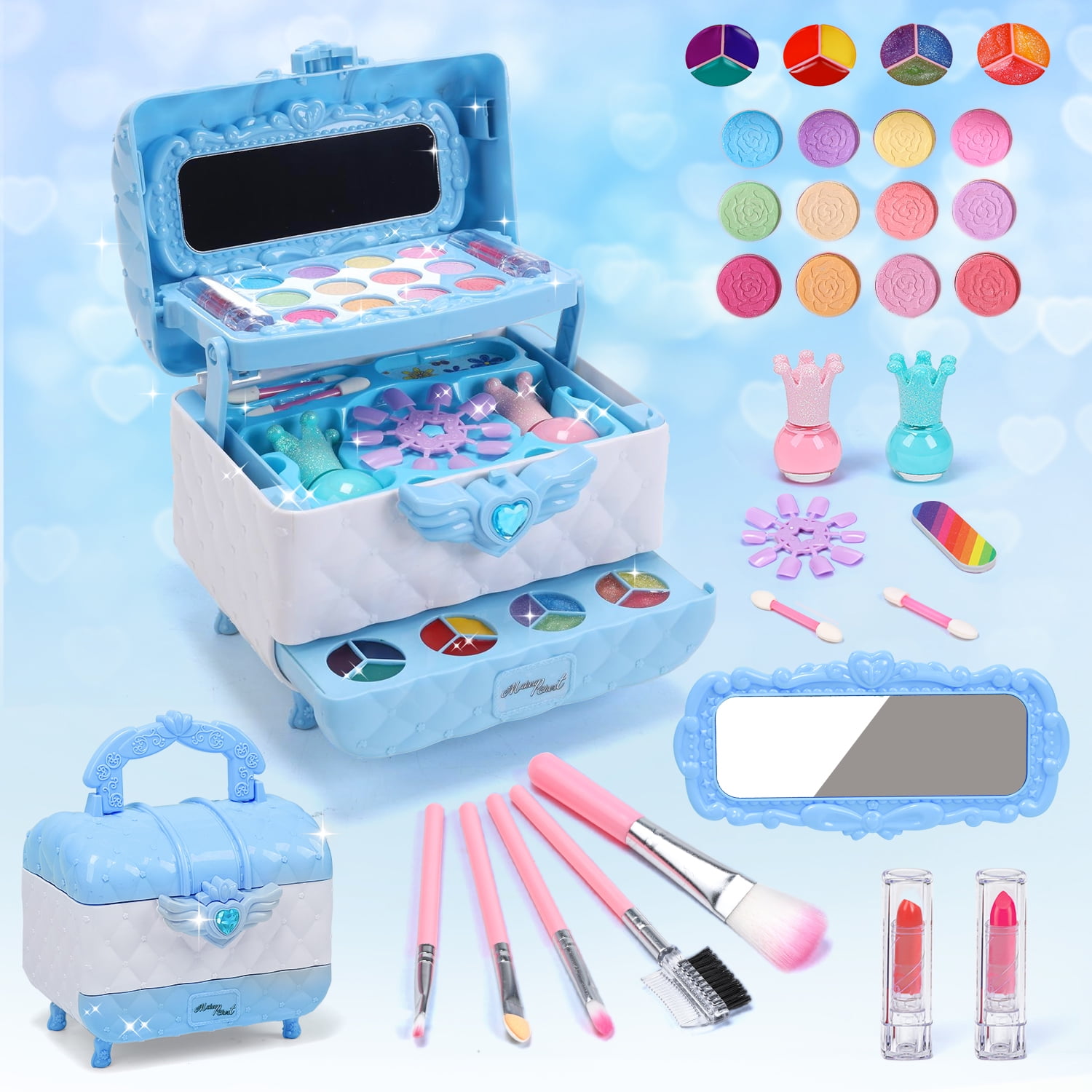 JoyStone Kids Makeup Kit, Pretend Play, Washable, Non Toxic, Princess ...