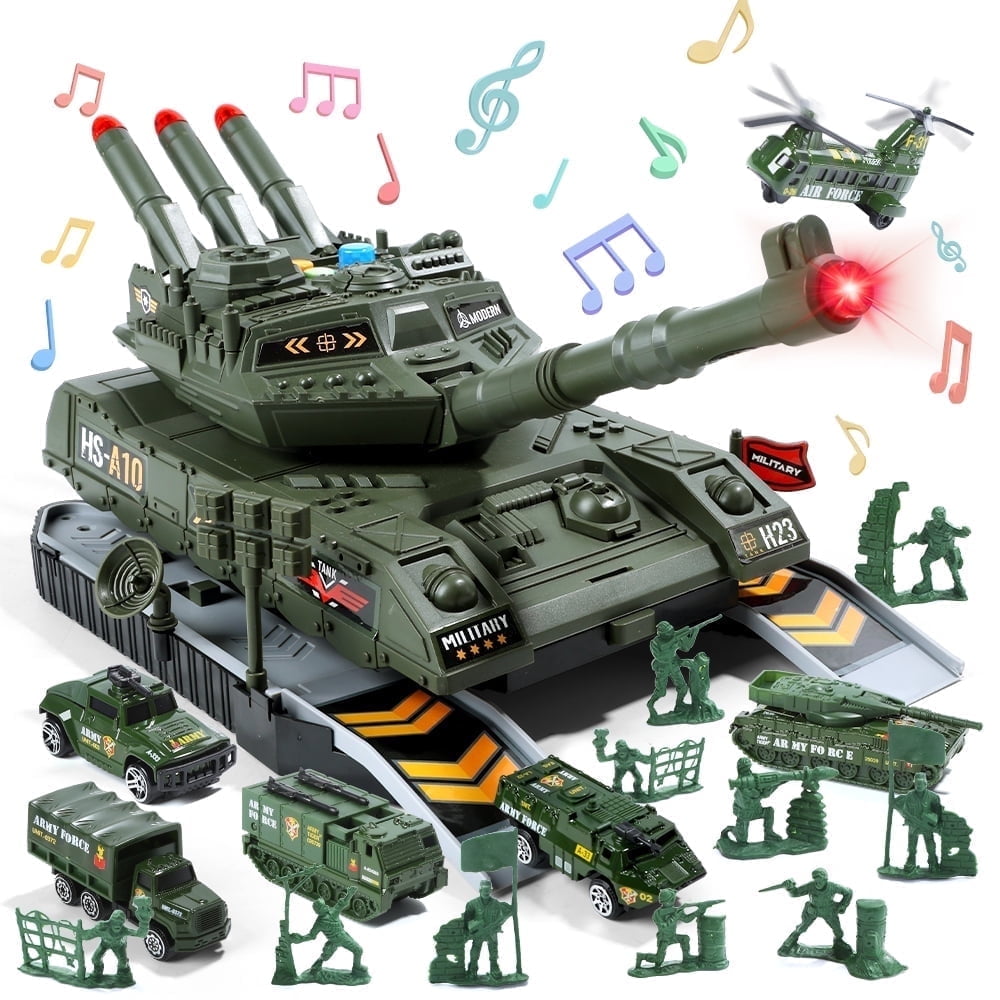 JoyStone Battle Tank Toy Set, Military Playset with Army Cars, Soldier ...