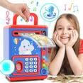 JoyStone Piggy Bank Toy with Light & Sound, Electronic Mini ATM Savings ...