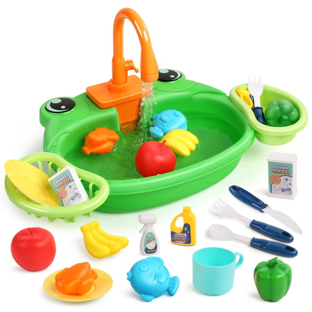 JoyStone Children's Fun Playset with Real Working Kitchen Sink, Play ...