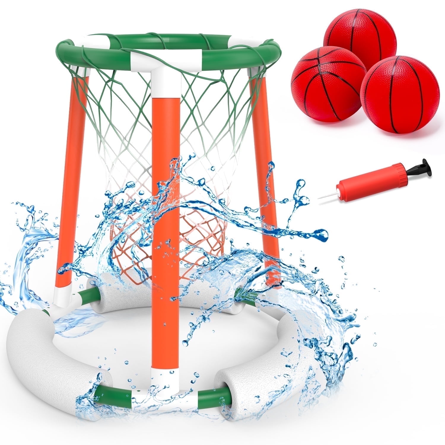 JoyStone Portable Sport Water Basketball Hoop for Poolside Game, with 3 ...