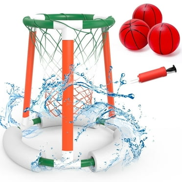 Swimline Floating Water Hoop Basketball Game for Pool, Durable Vinyl ...