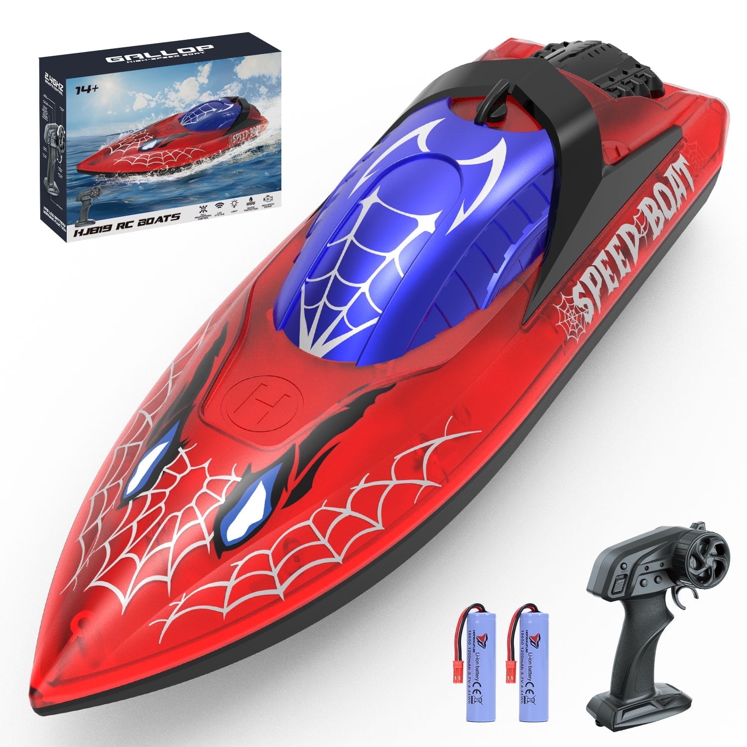 JoyStone RC Boat for Pools and Lakes, 2.4G 15+ MPH Fast Remote Control ...