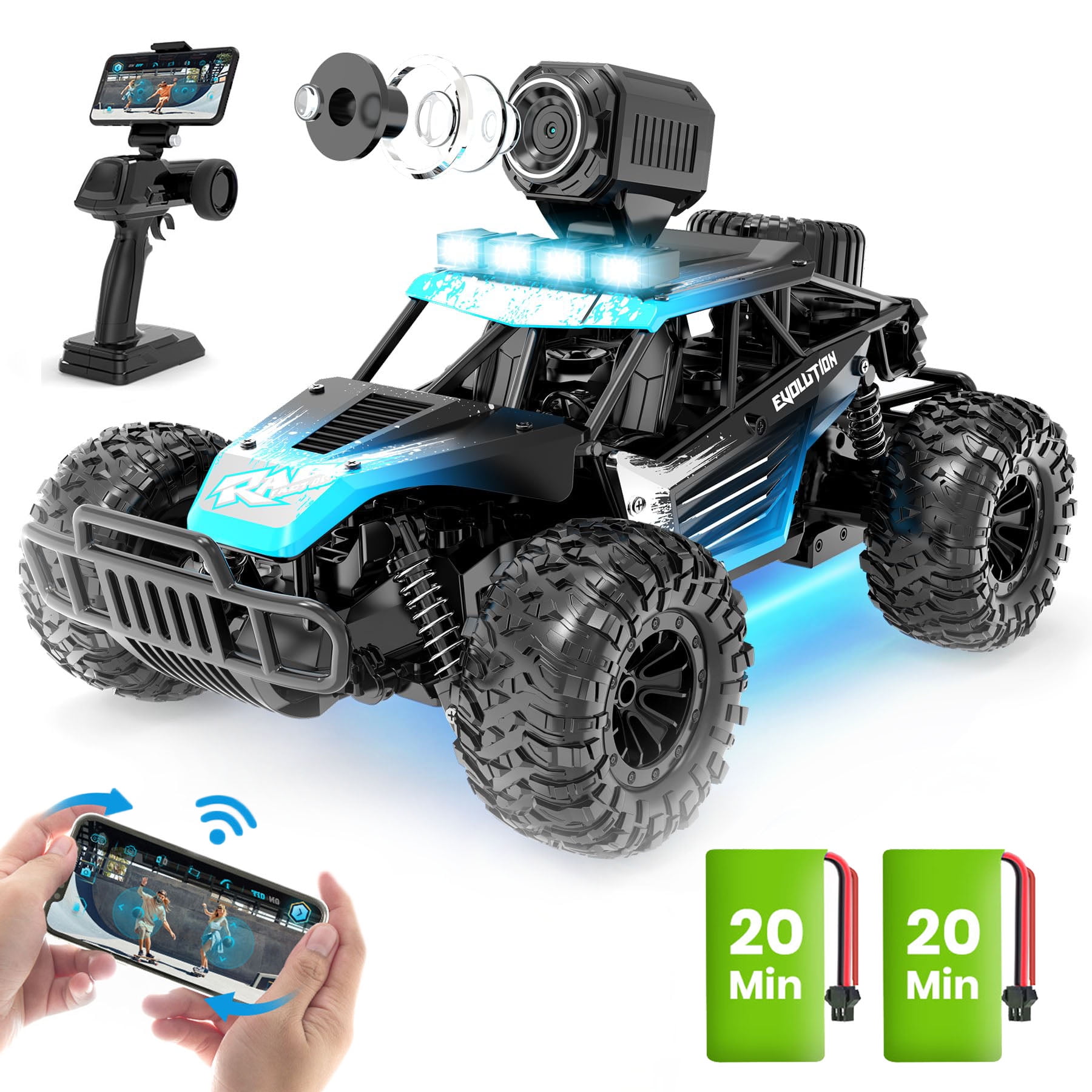 JoyStone RC Car with 1080P FPV Camera, 2.4Ghz Remote Control Car, 1:16 ...
