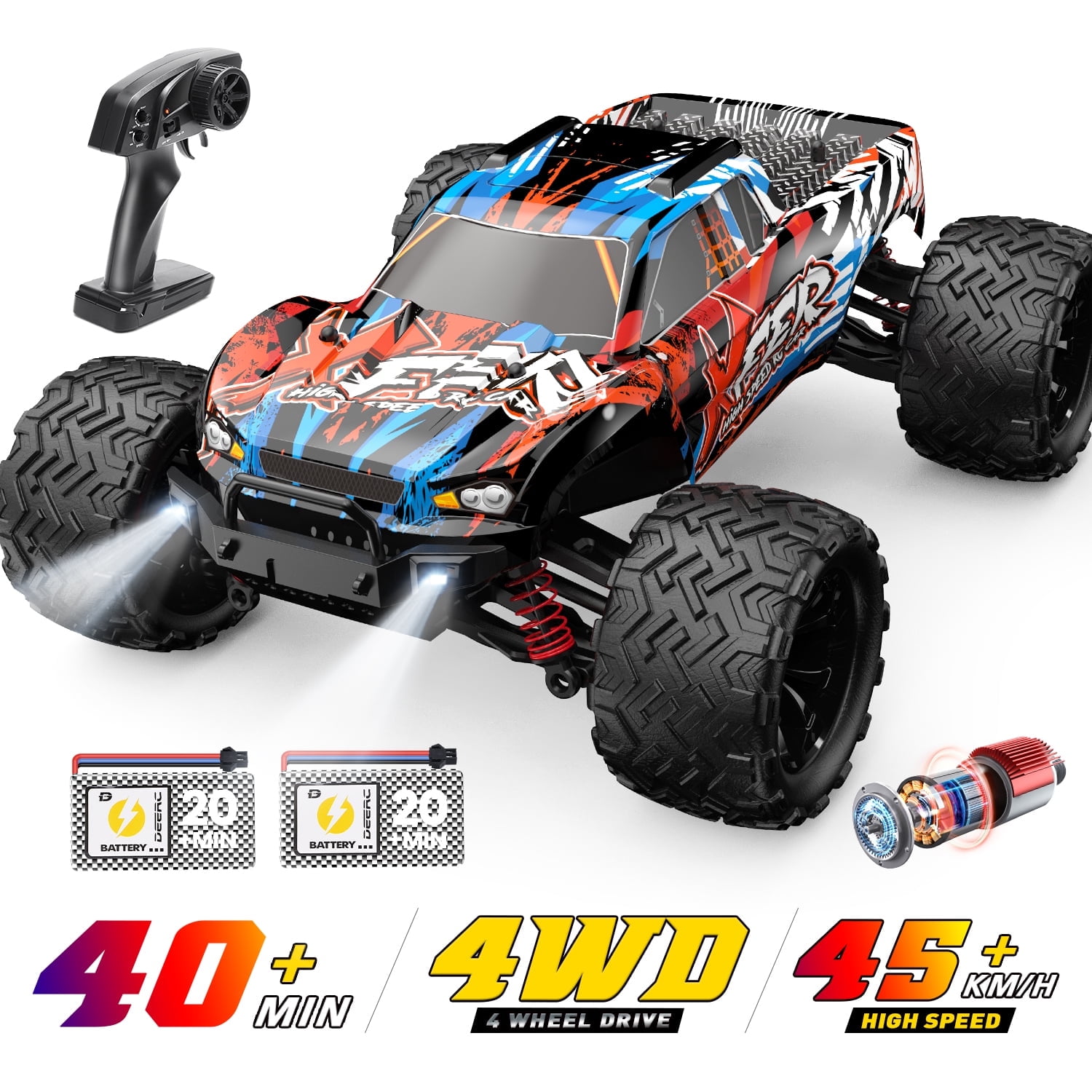 JoyStone RC Cars High Speed Remote Control Truck, 1:16 Scale 30+MPH RC ...