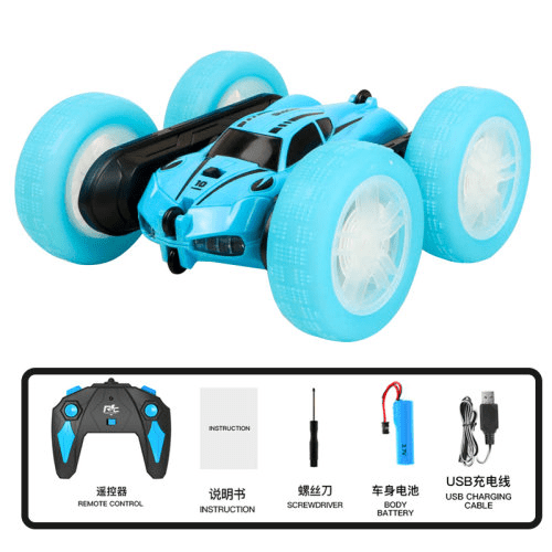 JoyStone Remote Control Car, 4WD RC Stunt Car with Headlights and Wheel ...