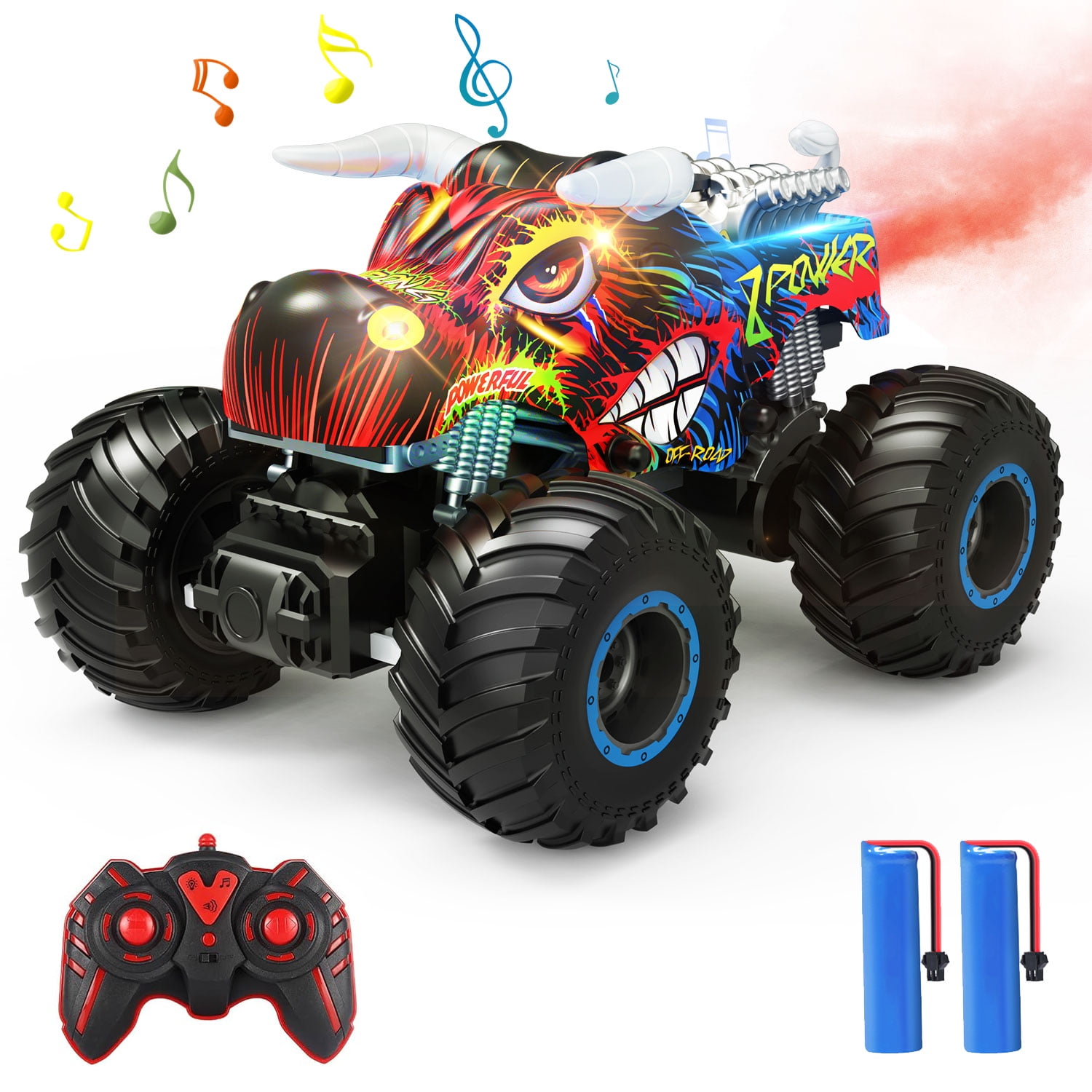 JoyStone Remote Control Monster Truck, 1:16 Monster Truck RC Trucks, 2 ...
