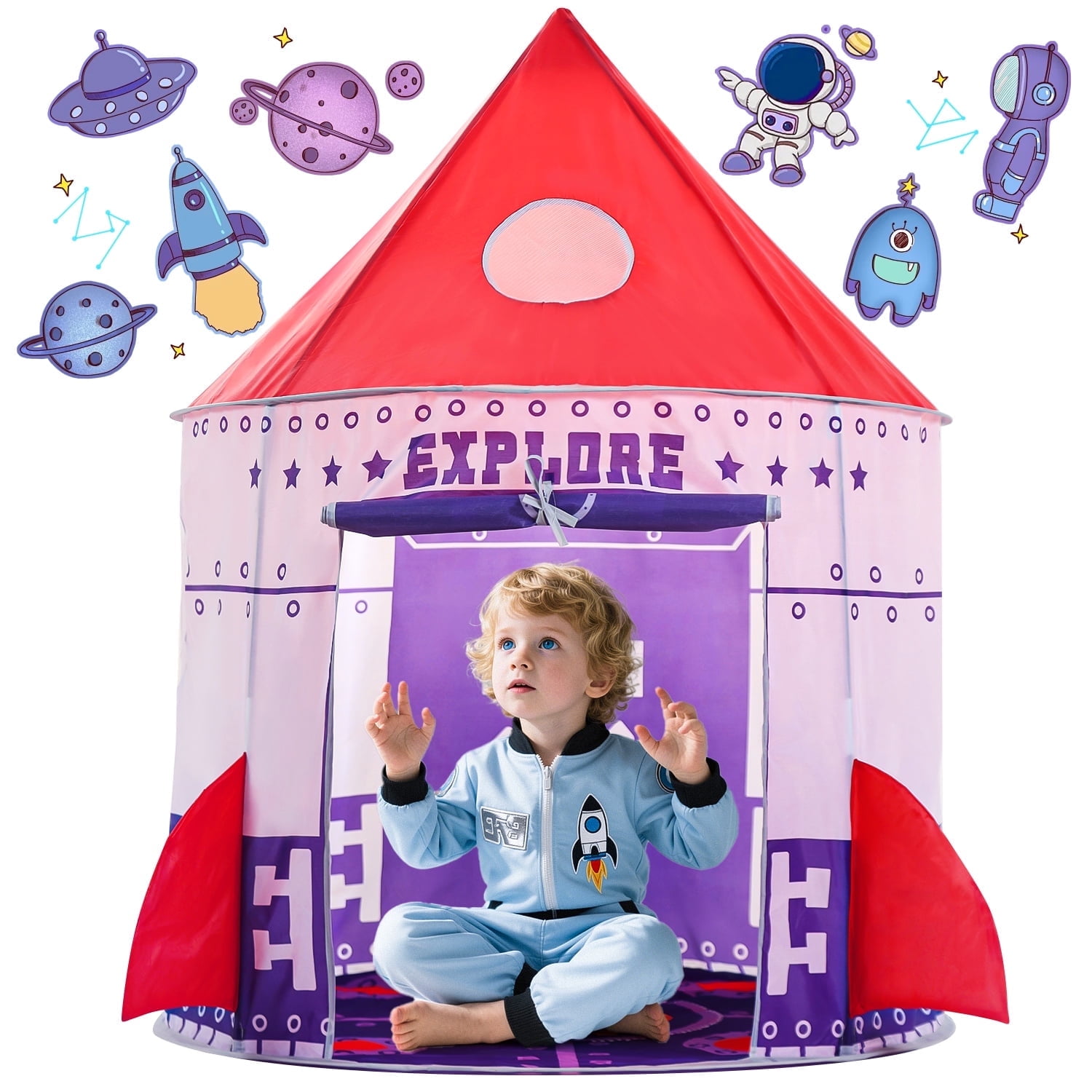 JoyStone Rocket Ship Play Tent for Kids, Astronaut Spaceship Space ...