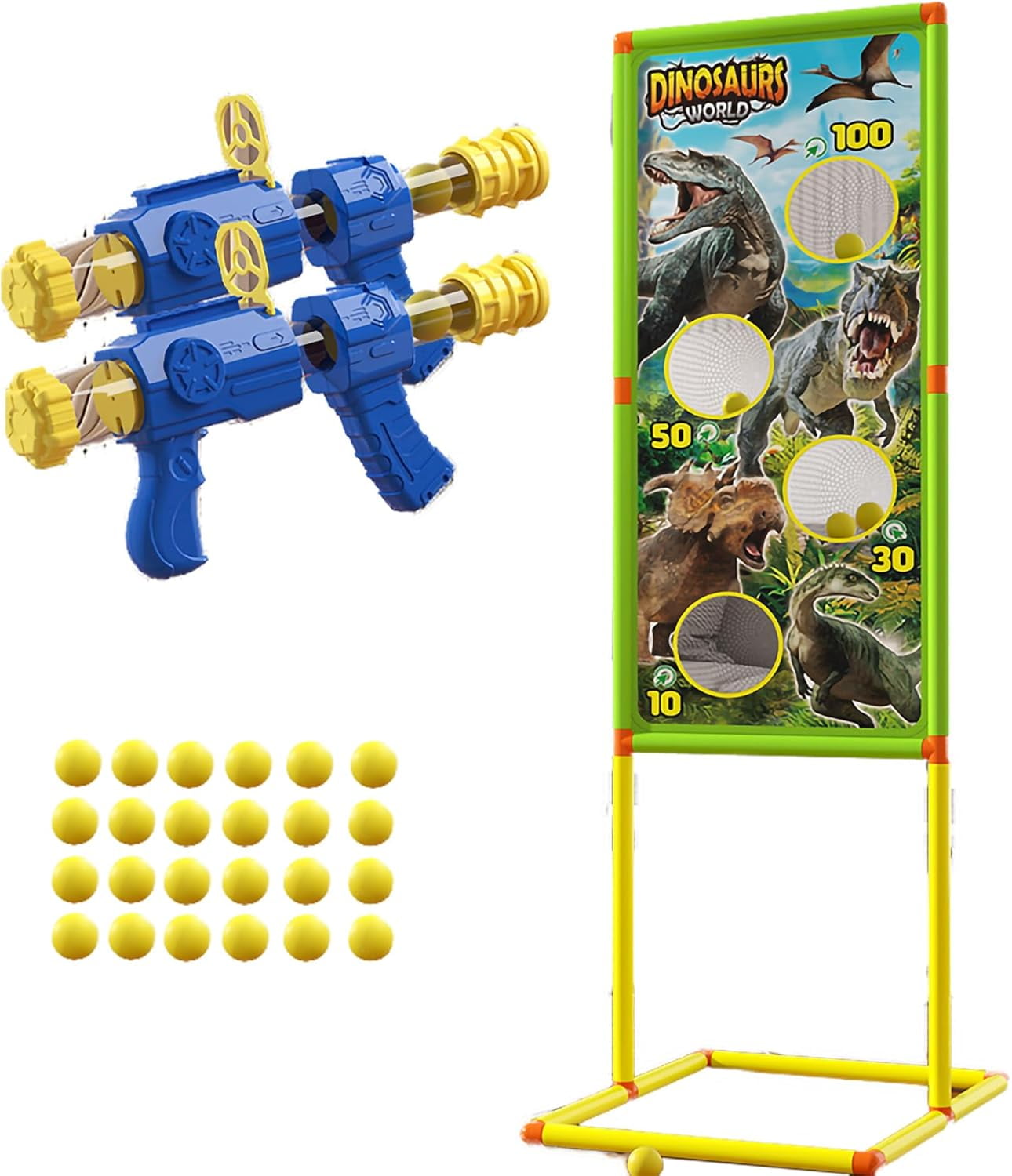 JoyStone Shooting Game Toy for Kids, 2pk Foam Ball Popper Air Toy Guns ...