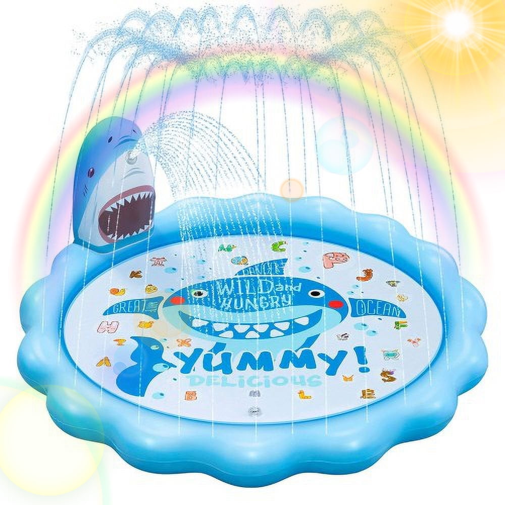JoyStone Splash Pad Sprinkler Play Mat for Kids and Dog, 67" Inflatable ...