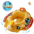 JoyStone Pirate Boat Pool Float with Squirt Gun, Inflatable Swim Seat ...