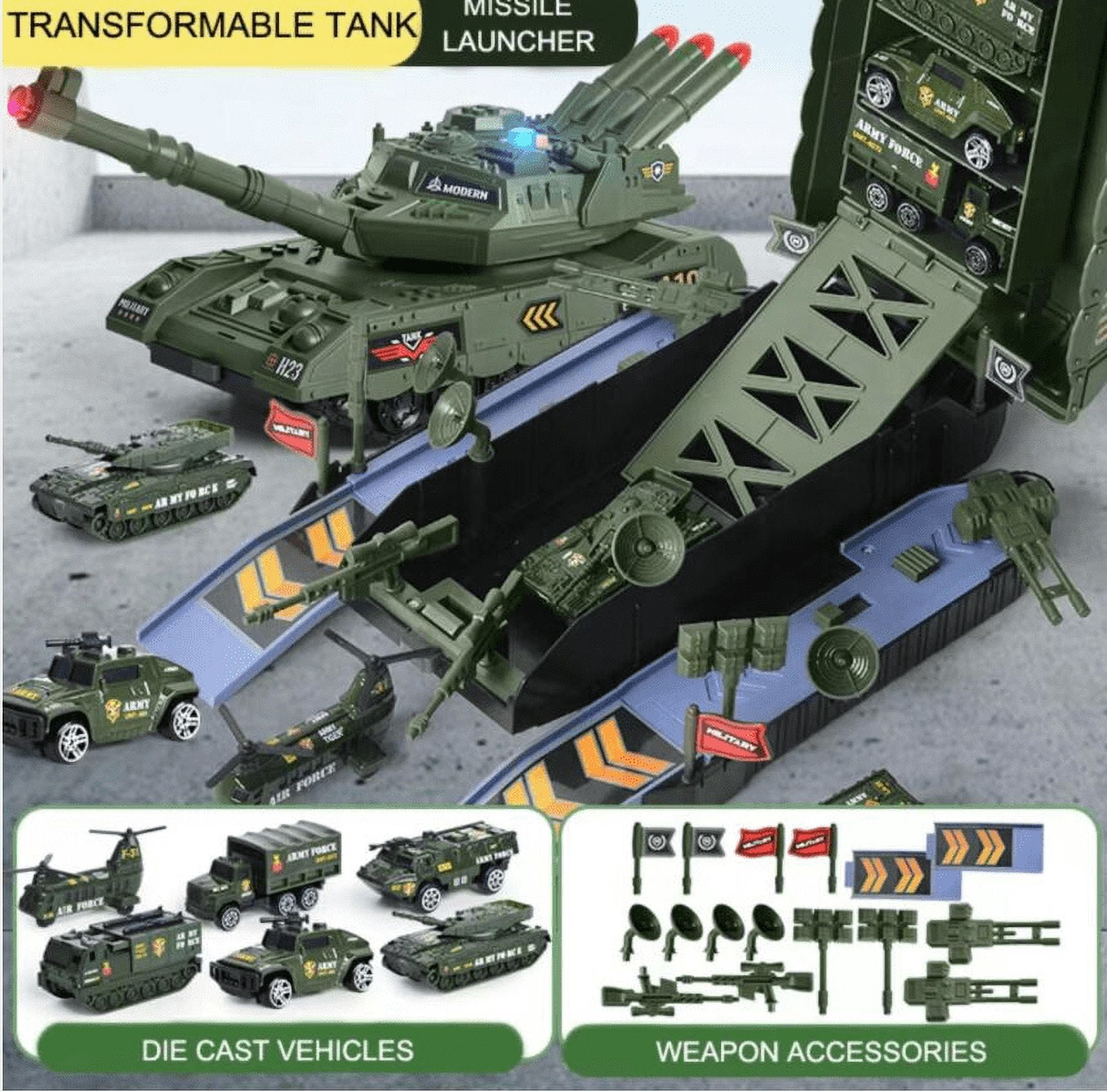 JoyStone Tank Toys for Boys, Army Toys Tank with 6PCS Alloy Die-Cast ...