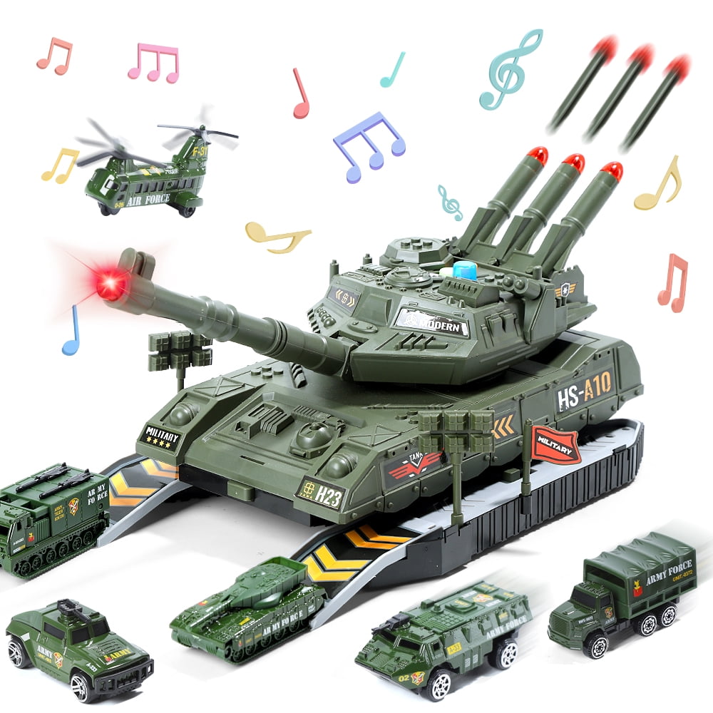 JoyStone Tank Toys for Boys, Army Toys Tank with 6PCS Alloy Die-Cast ...