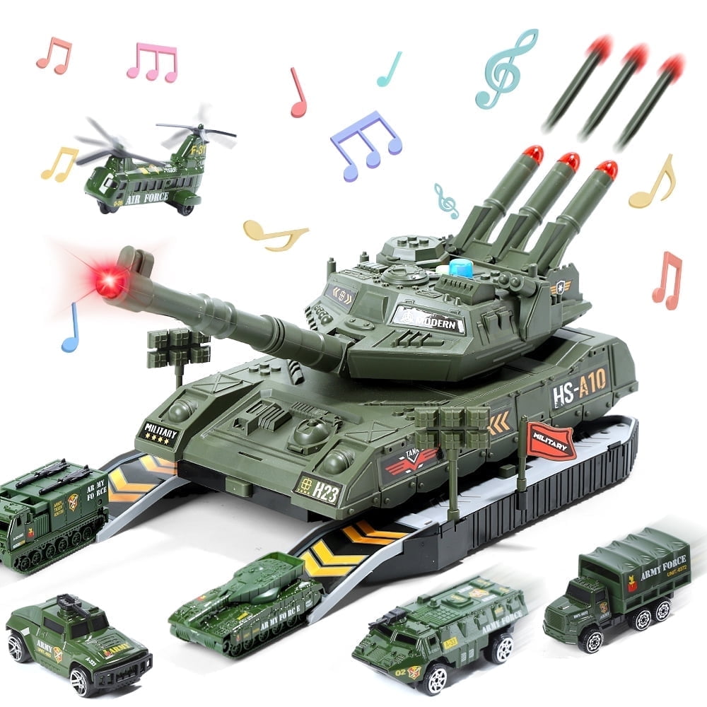 JoyStone Realistic Play Tank Toys for Boys, Die-Cast Army Vehicles with ...