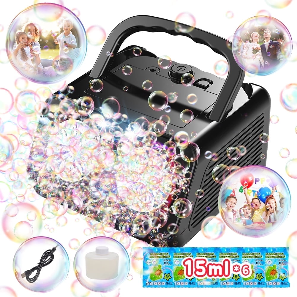 JoyStone Bubble Machine Upgraded Portable Automatic Bubble Maker for ...
