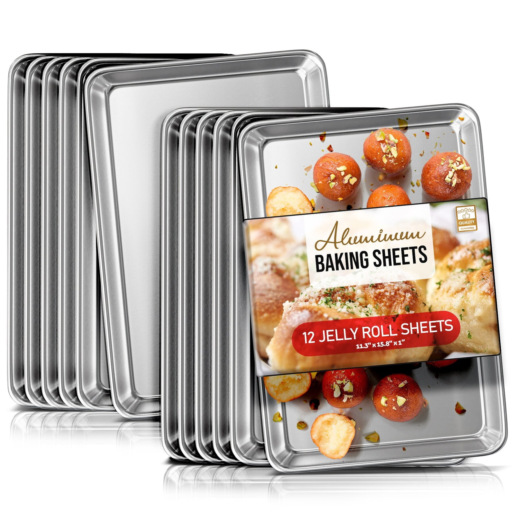 JoyTable Aluminum Steel Non-stick Baking Sheet/Cookie Sheet Set Jelly ...