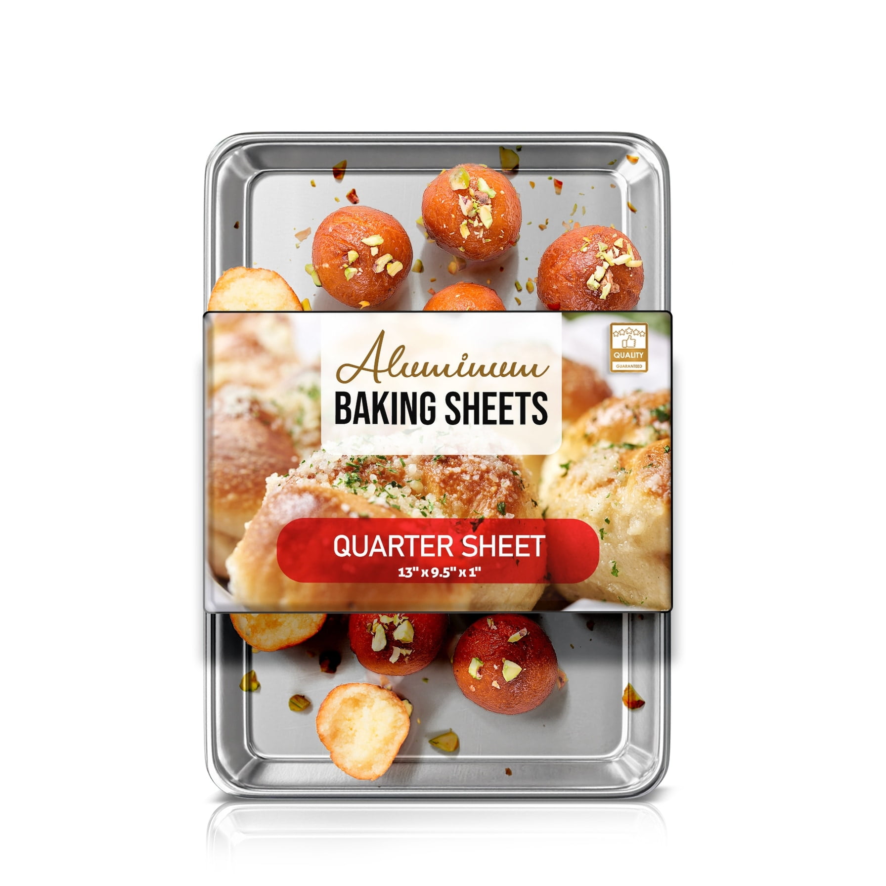 JoyTable Aluminum Steel Non-stick Baking Sheet/Cookie Sheet Set Quarter ...