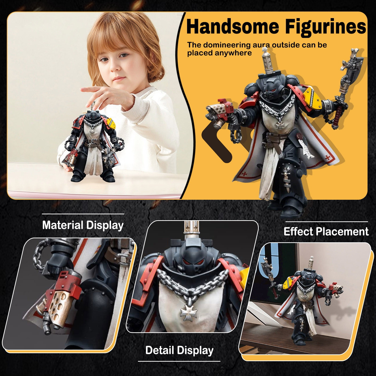 JoyToy - Warhammer 40k - Black Templars: Forged Crusaders Brotherhood 1 ...