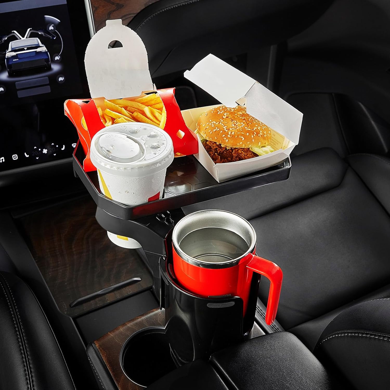 JoyTutus Car Cup Holder Expander, Automotive Cup Attachable Tray with ...