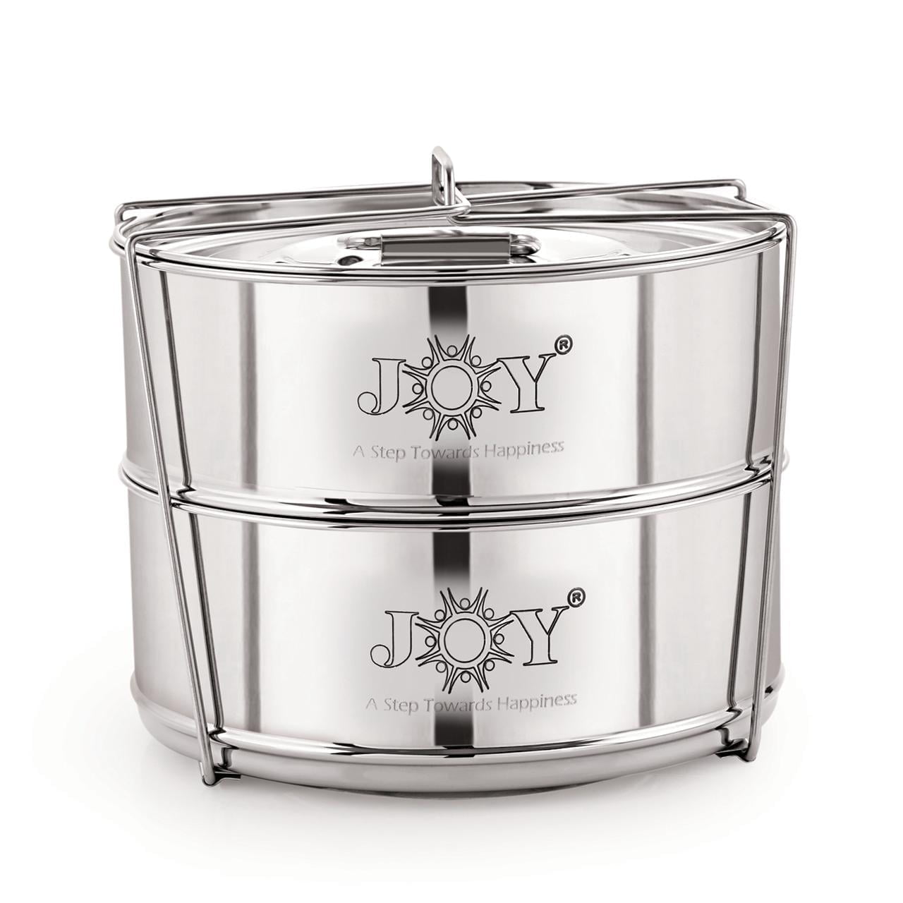 JoyUs Stackable Insert Pans Microwavable Stainless Steel Steamer Basket ...