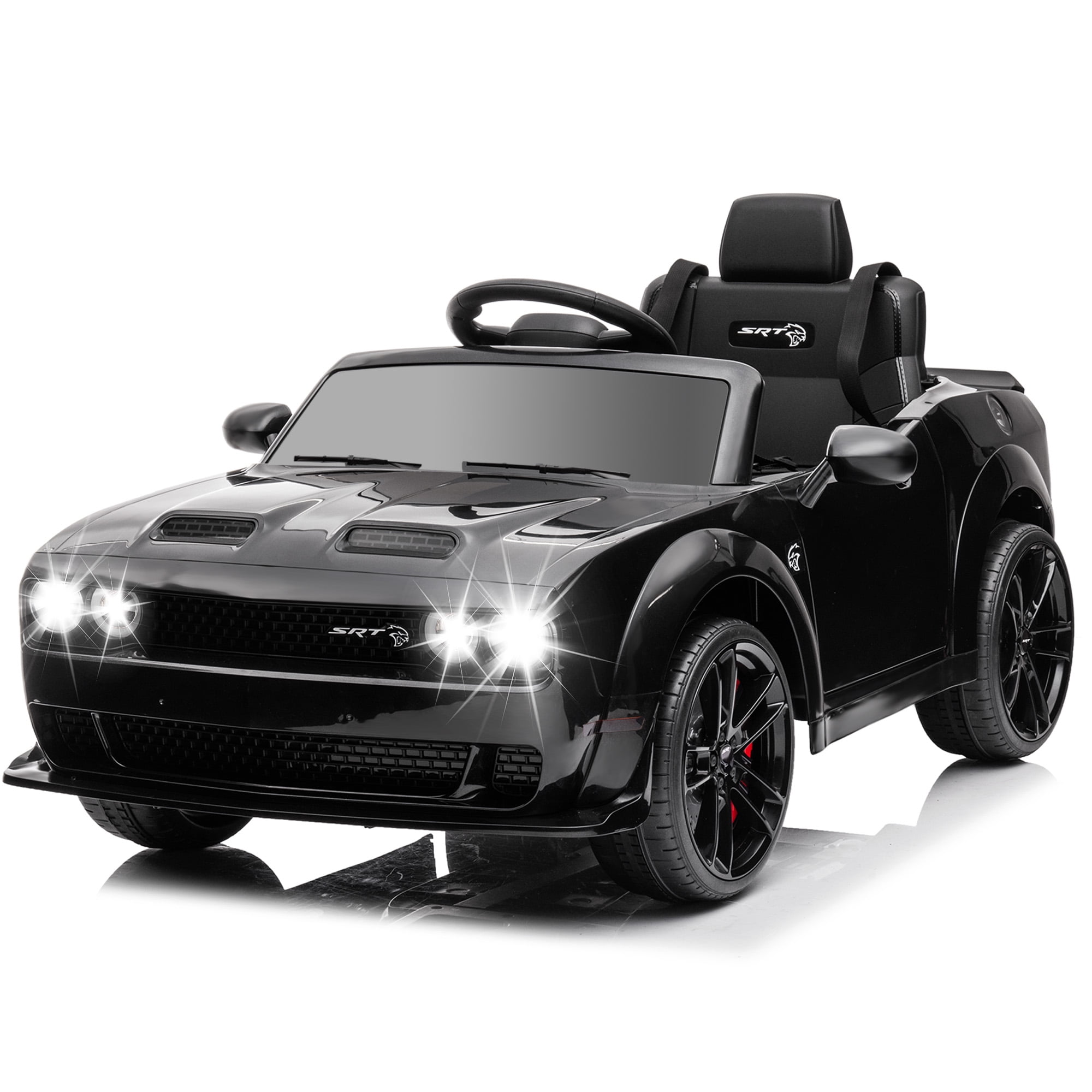 JoyWheels 12V Licensed Dodge Challenger Ride on Toy, Remote Control ...
