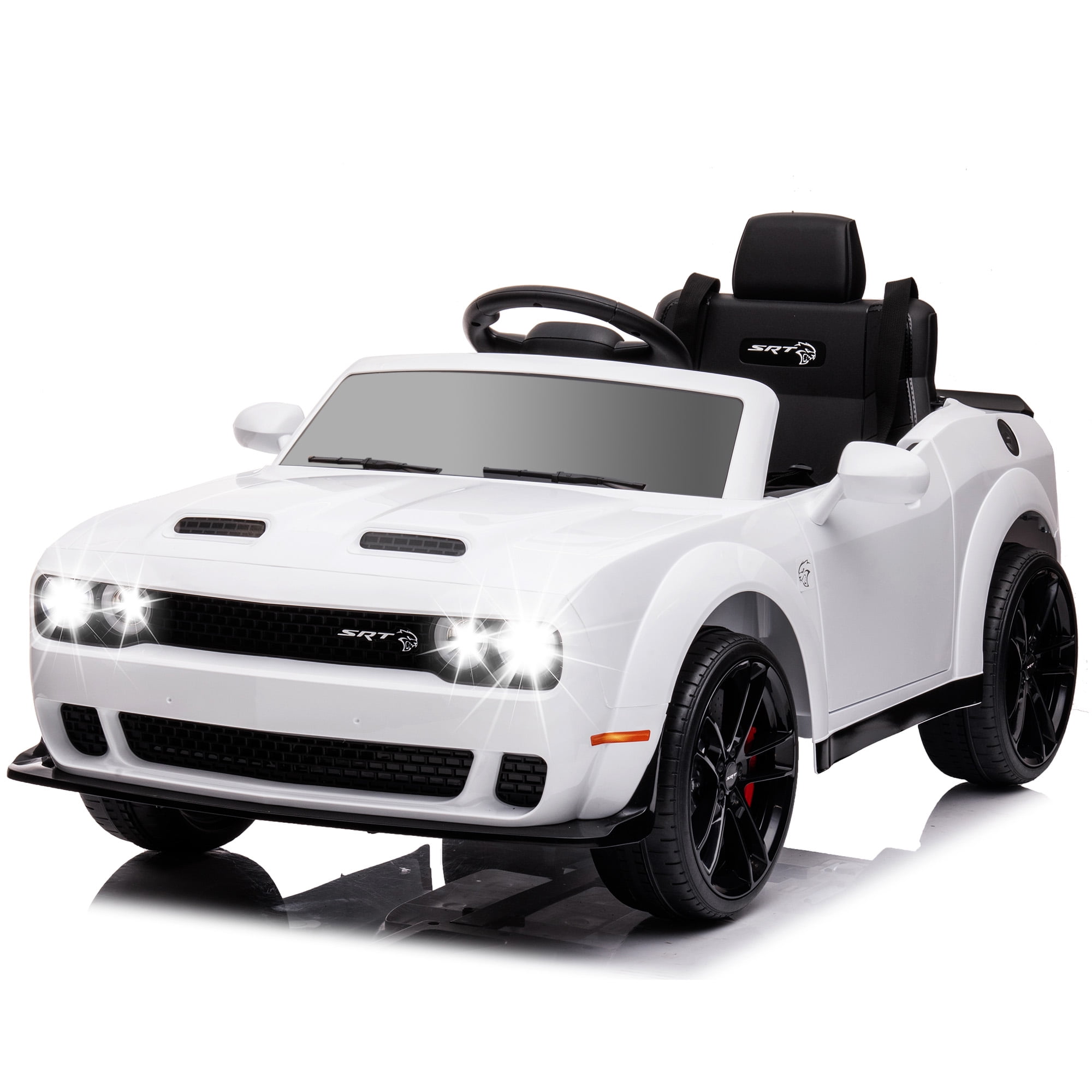 JoyWheels 12V Licensed Dodge Challenger Ride on Toy, Remote Control ...