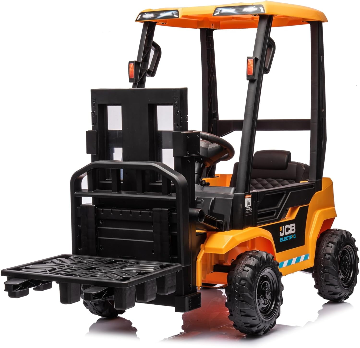 JoyWheels Ride on Forklift, 12V Kids Electric Truck with Liftable Fork ...