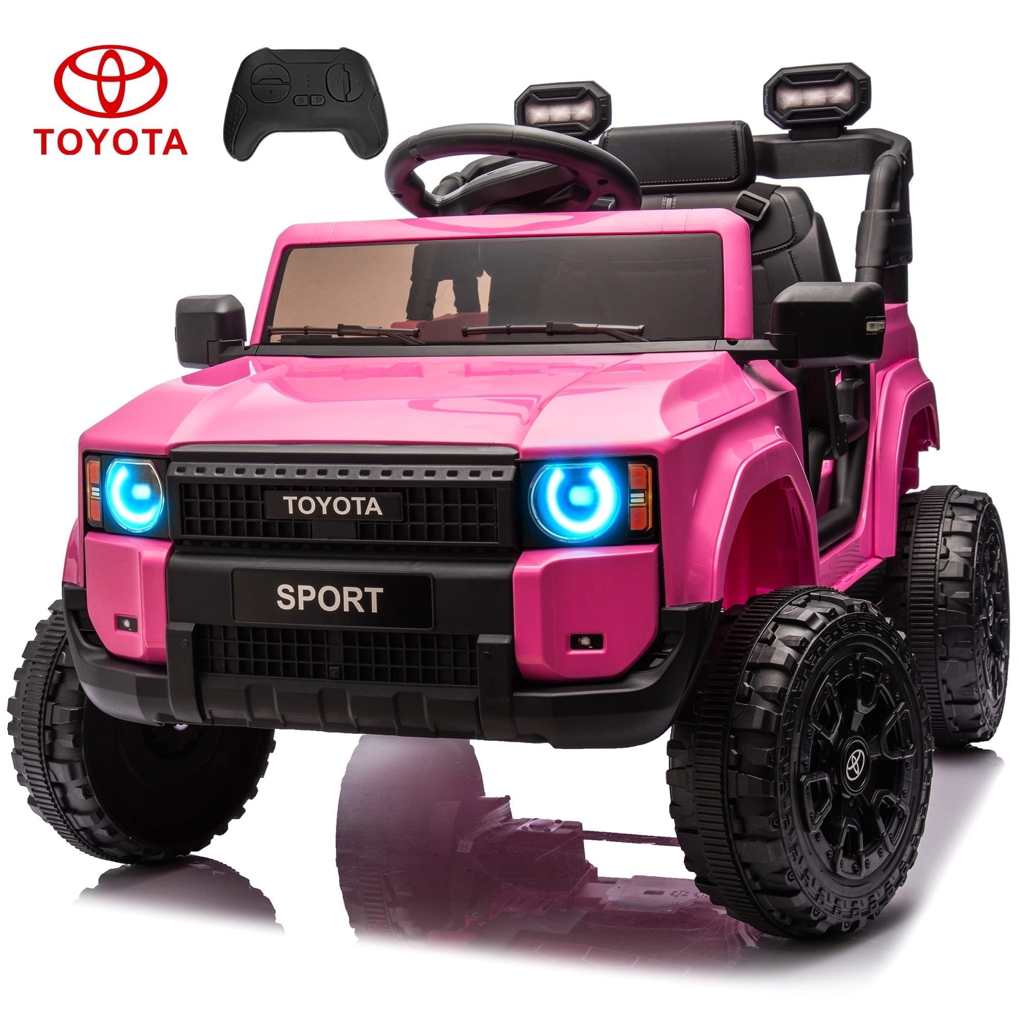 JoyWheels TOYOTA 50W Ride On Toy Cars,12V Powered Ride on Truck With ...