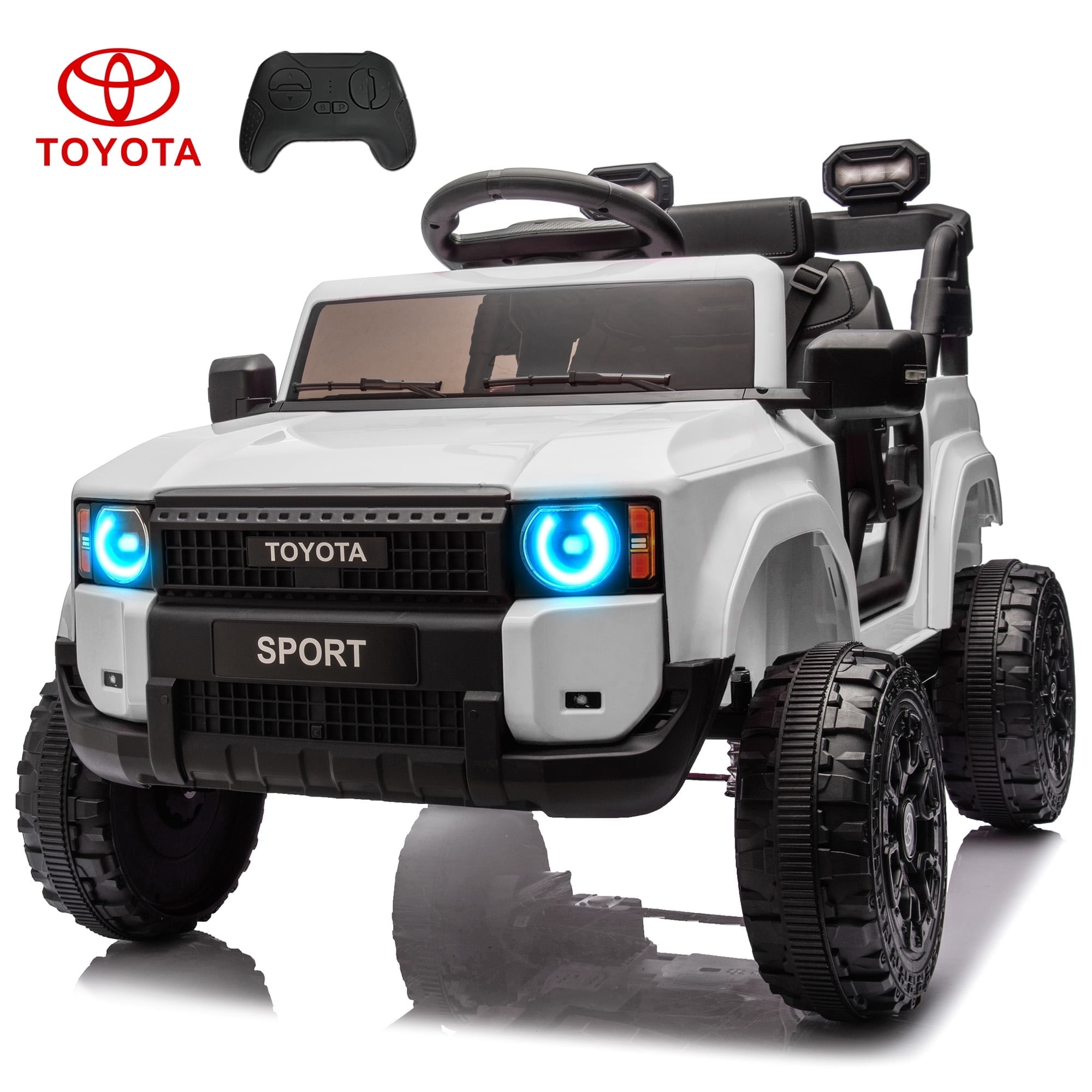 JoyWheels TOYOTA 50W Ride On Toy Cars,12V Powered Ride on Truck With ...