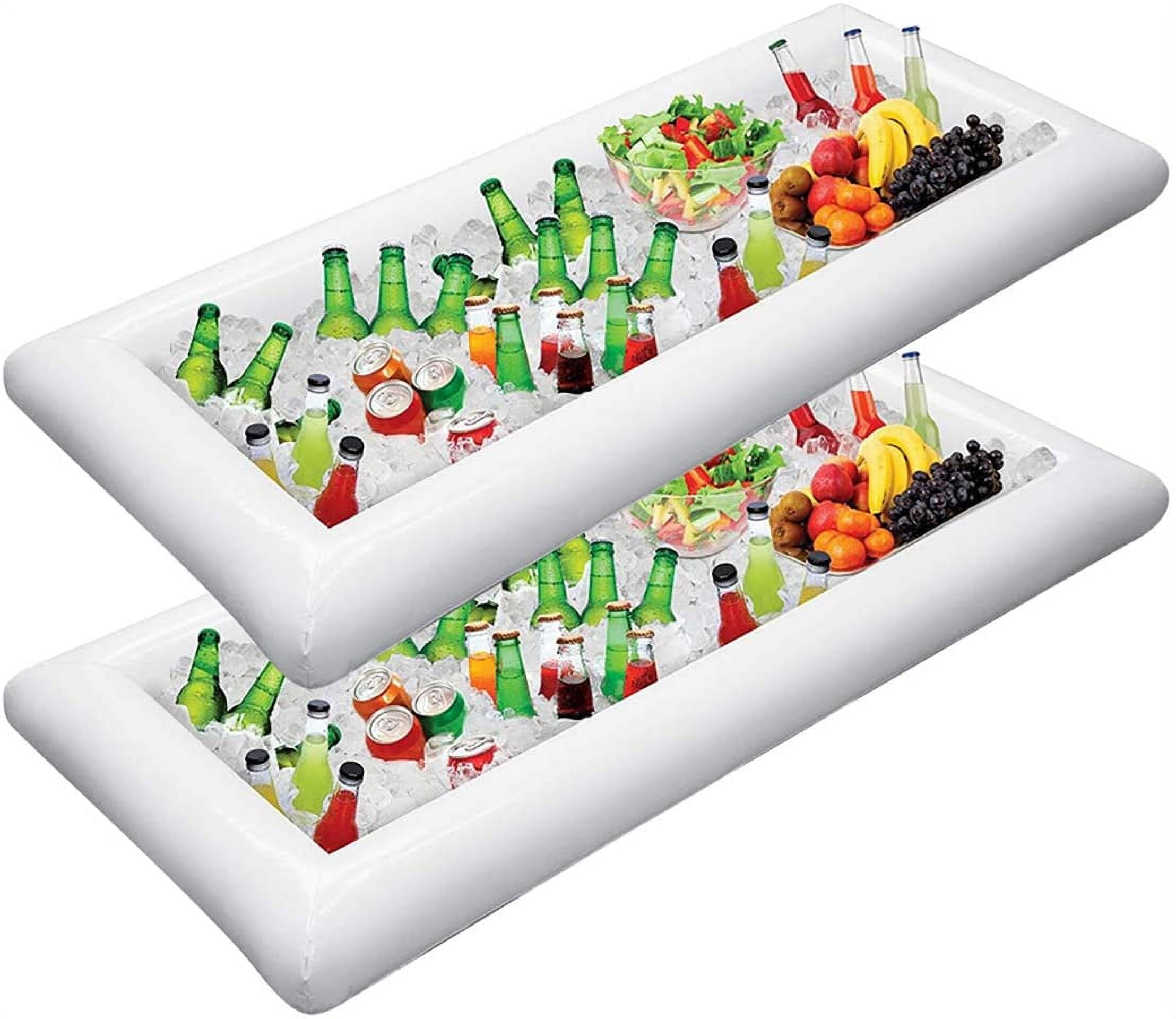 JoyX 2 PCS Inflatable Serving Bars, BBQ Picnic Pool Party Cooler with ...