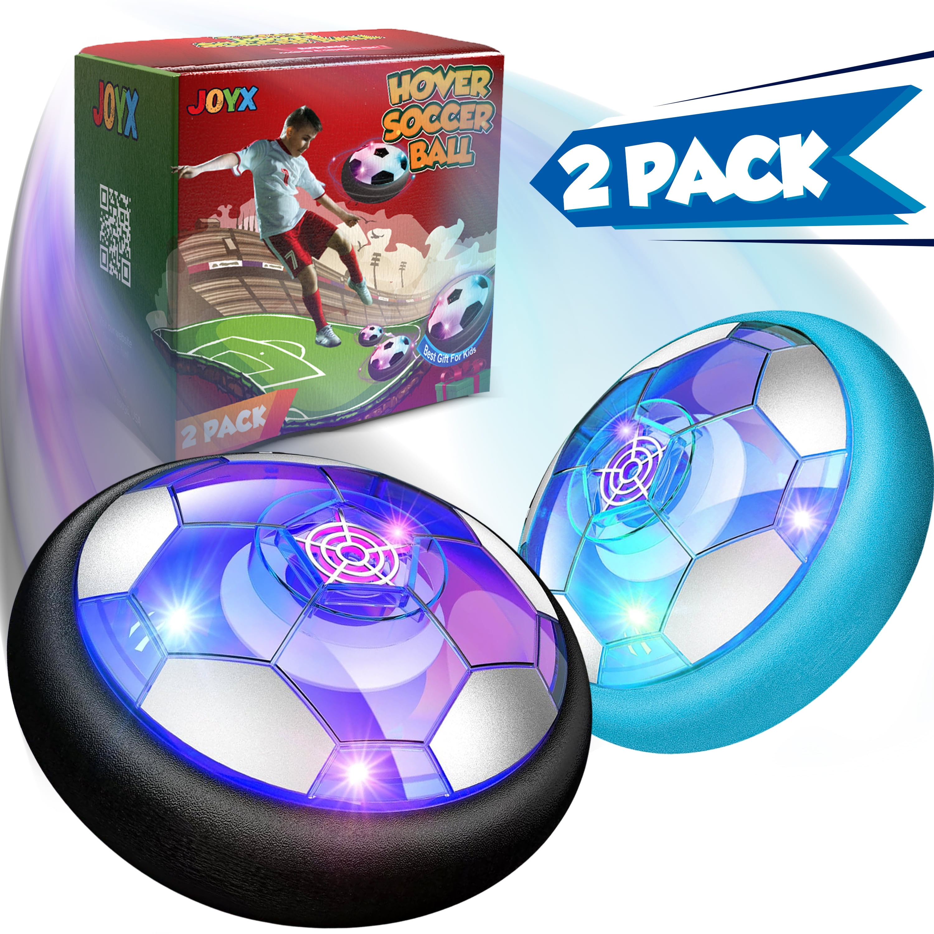 JoyX LED Hover Soccer Balls (2 Pack) - Indoor Toys for Kids 5-10 Years ...