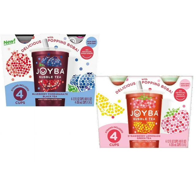 Joyba Bubble Tea Blueberry Pomegranate & Strawberry Lemonade Tea with ...