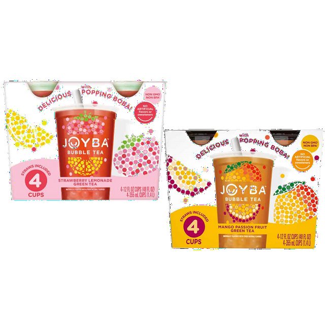Joyba Bubble Tea Mango Passionfruit & Strawberry Lemonade Tea with ...