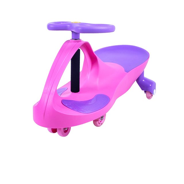 Joybay Premium LED-Wheel Swing Car Ride on Toy - Bubblegum & Lilac ...