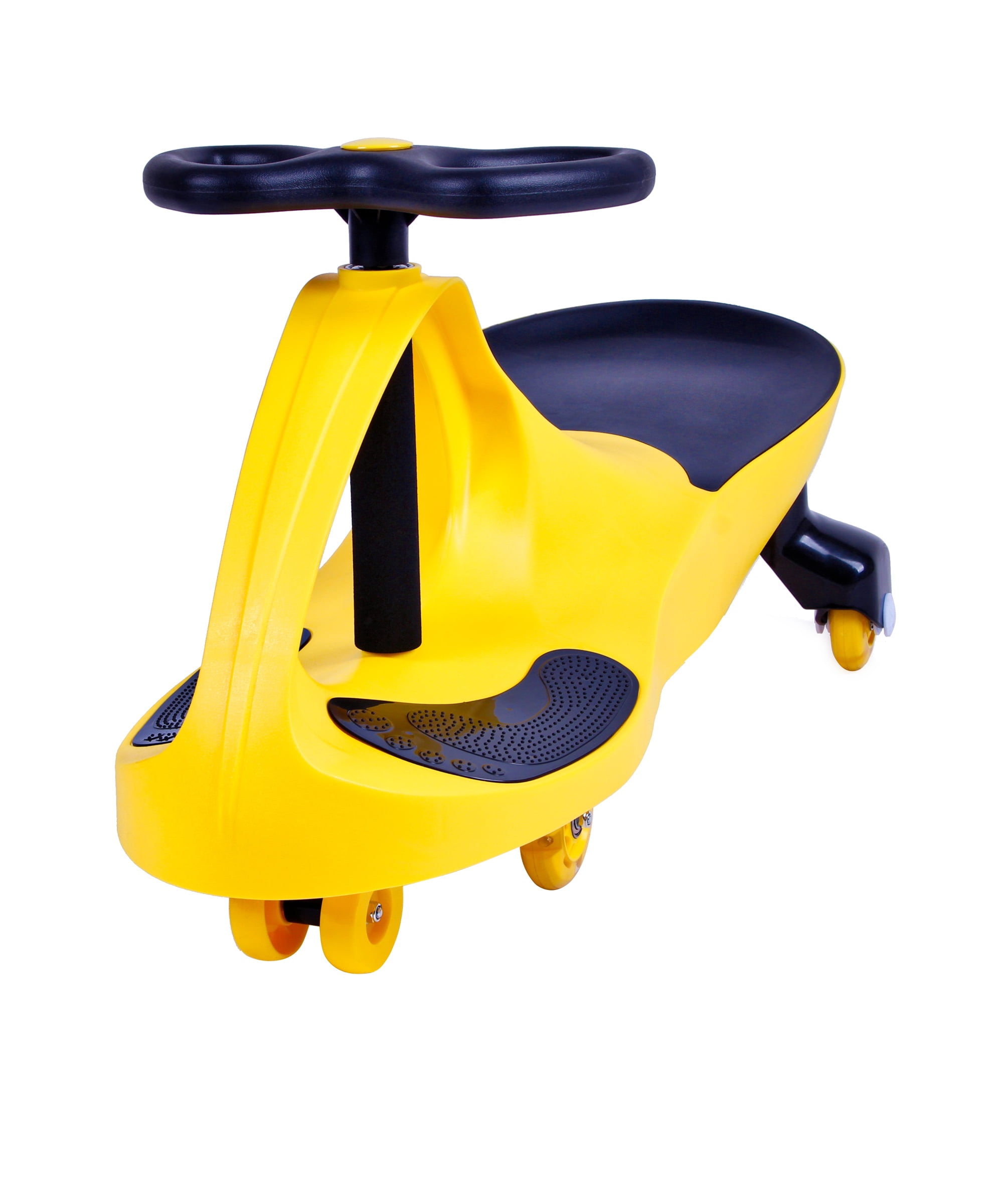 Joybay Premium LED-Wheel Swing Car Ride on Toy - Yellow, Great for Both ...