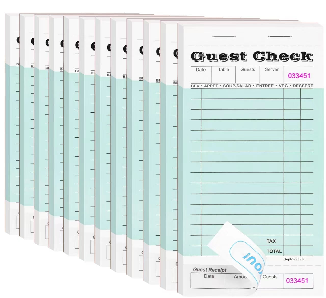 Joyberg Guest Check Pads 50 Sheets, Server Note Pads for Restaurants ...