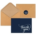 Joyberg 34 PCS, 3.5x5 Thank You Cards w/ Envelopes, Blank Navy, Baby ...