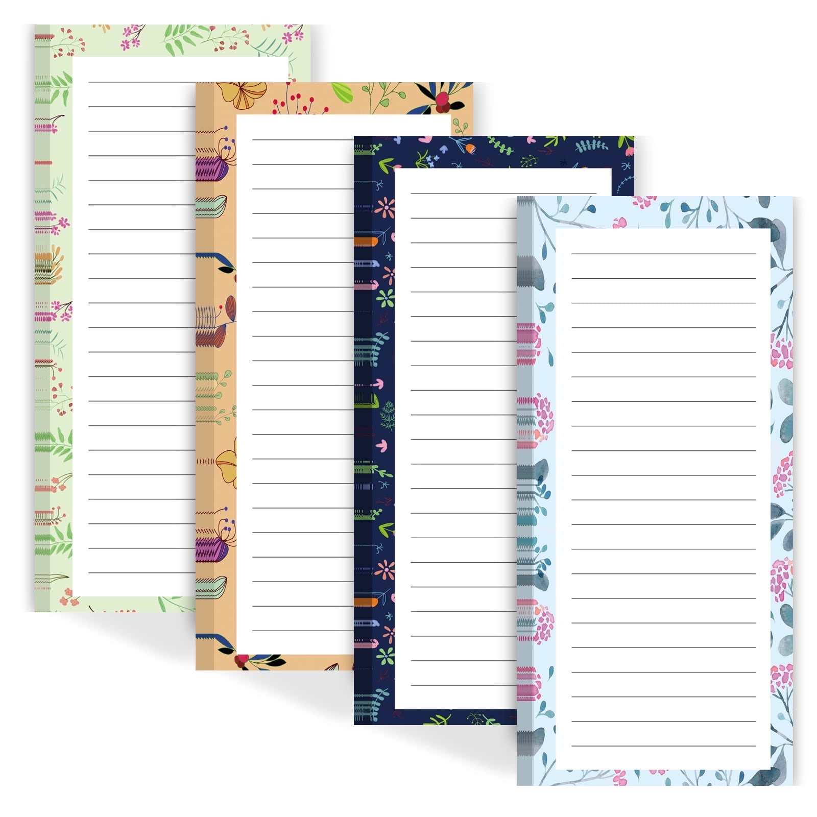 Joyberg 4 Pack Magnetic Notepads for Refrigerator, Grocery List Pad ...