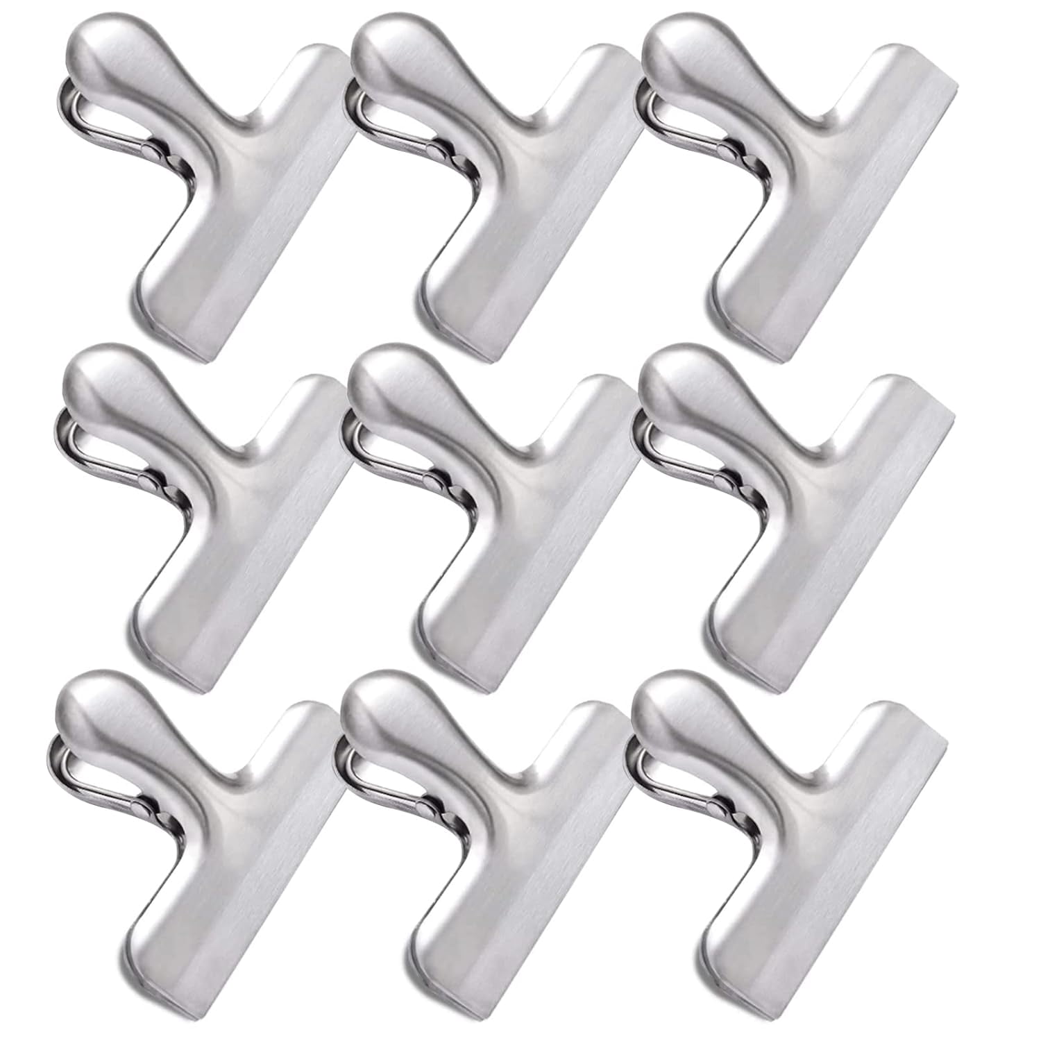 Joyberg 9 Pack Stainless Steel Chip Clips Heavy Duty Air Tight Seal ...